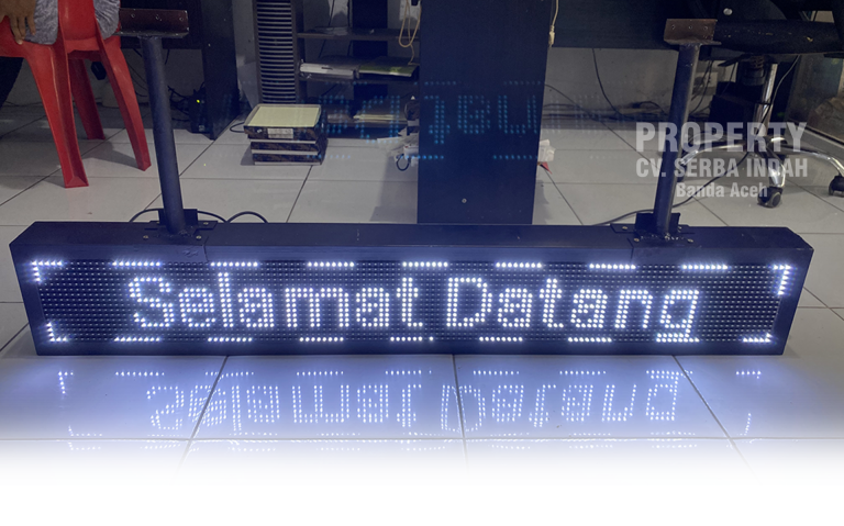 Jual Running Text Custom - Cv. Serba Indah Banda Aceh